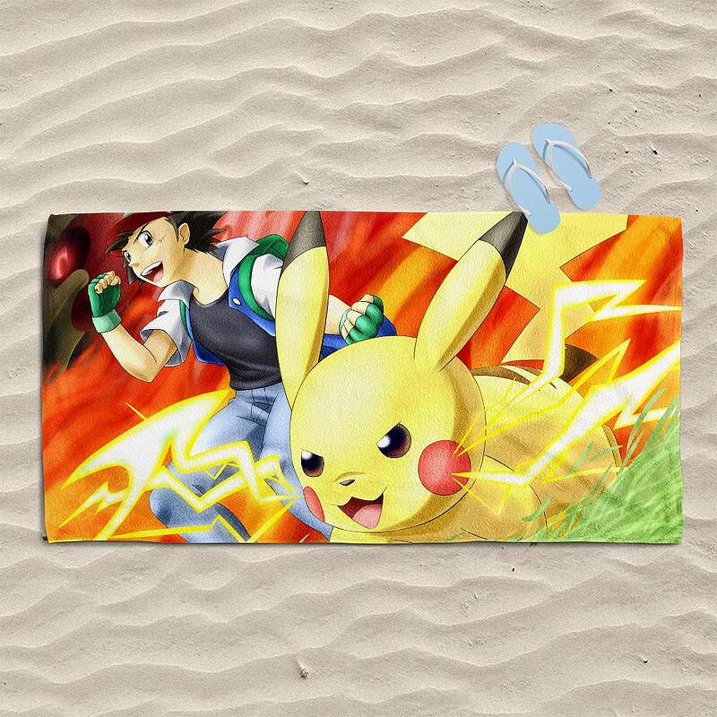 Плажна хавлиена кърпа Покемон: Пишачу нова