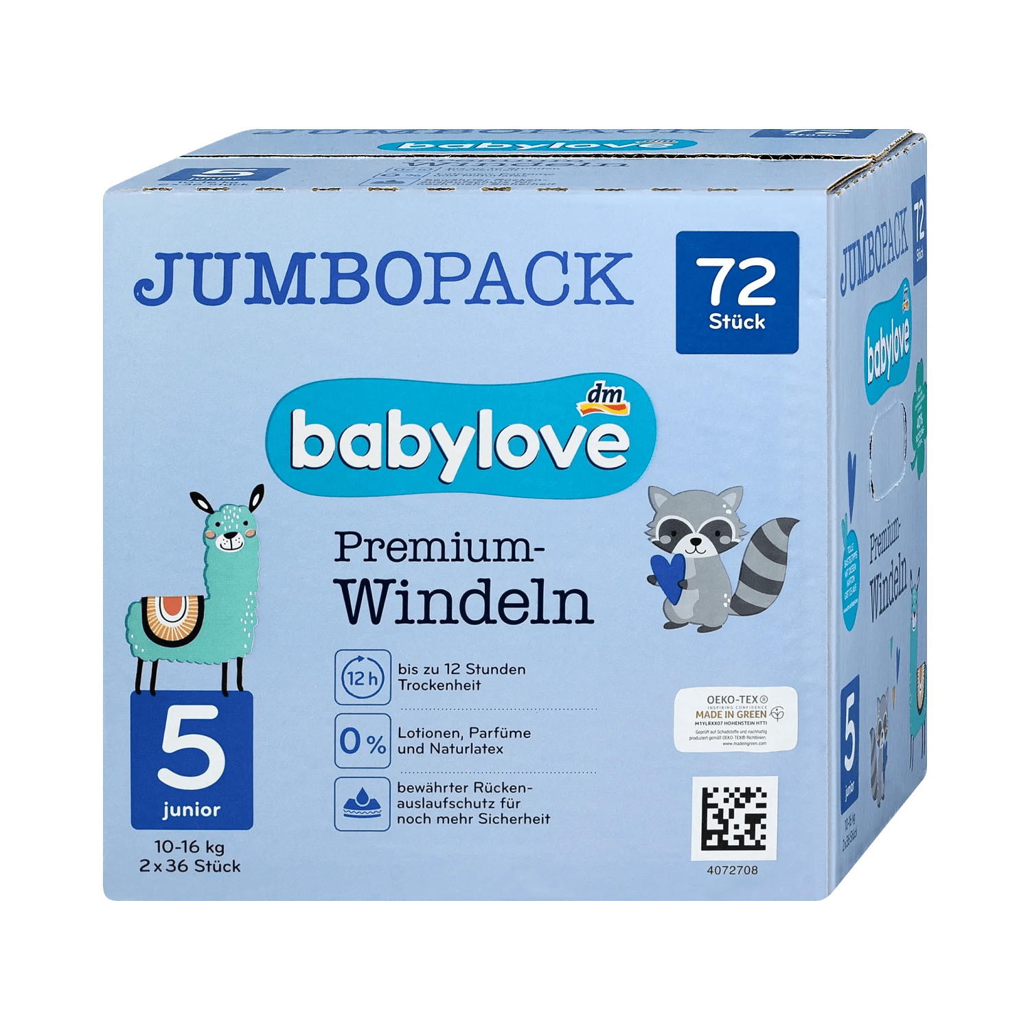 babylove pelene jumbo 5 junior 72kom
