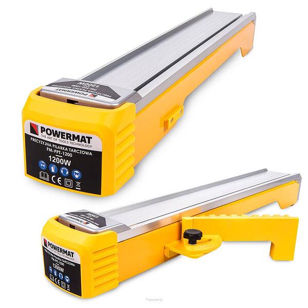 Мини ръчен циркуляр + водач POWERMAT PM-PPT-1200 / 1.2kW