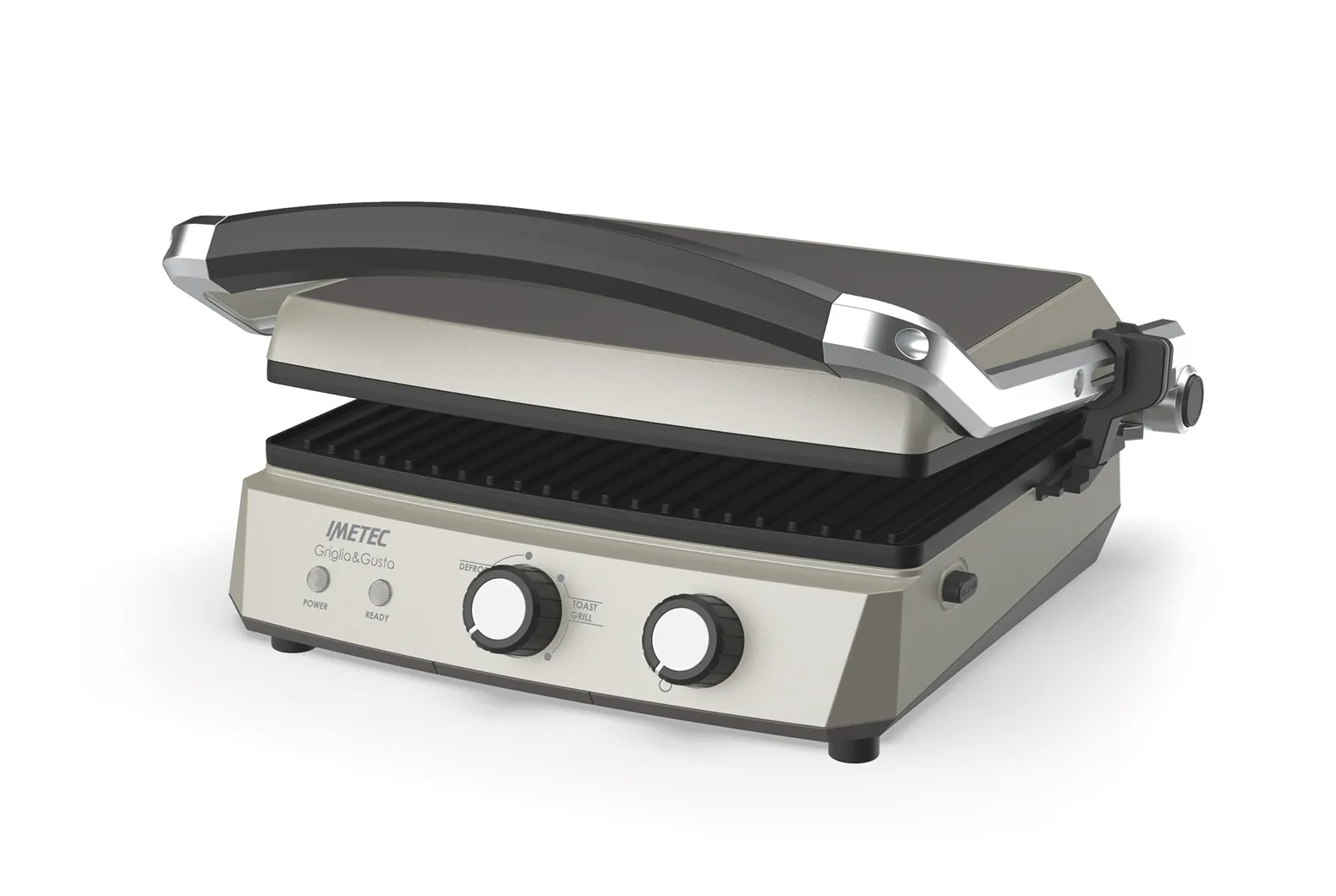 Imetec Griglia & Gusta Grill Подвижни незалепващи плочи, трислойно ...