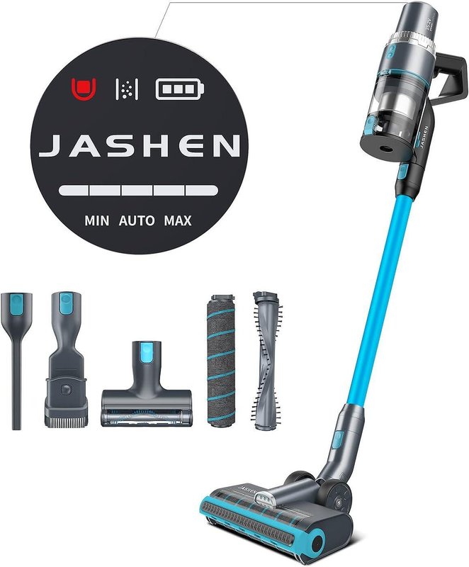 Безжична прахосмукачка JASHEN V18, мощна пръчкова прахосмукачка