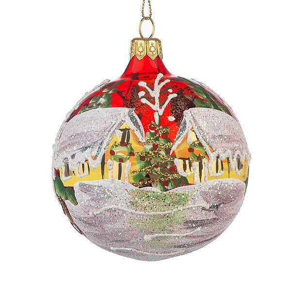 Коледна топка, стъклена, RM075S | Dims-92.com