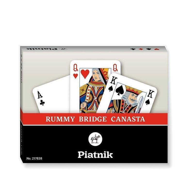 Карти за игра Piatnik, 2 тестета, Реми, Бридж, Канаста