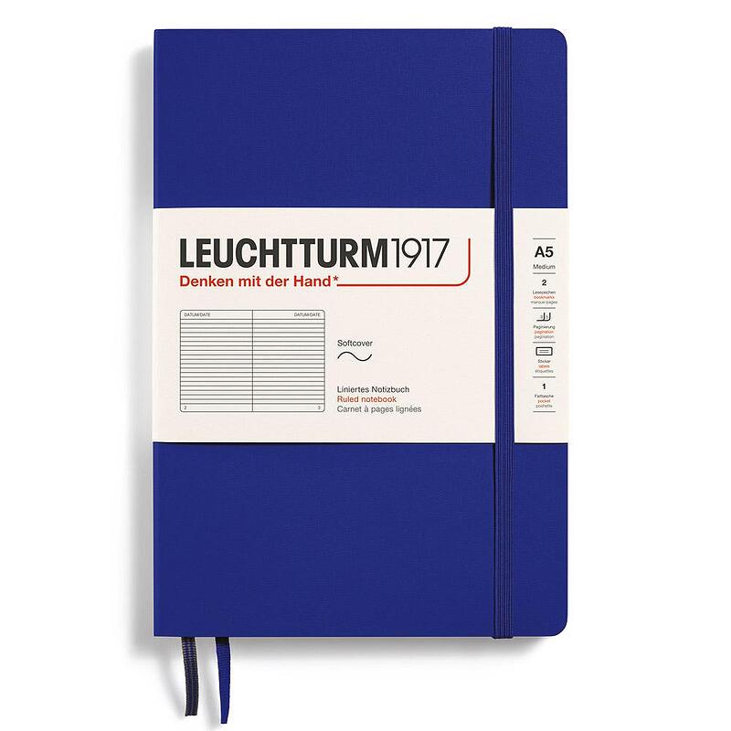 Тефтер Leuchtturm1917 New Colours - Ink, A5, мека корица, на редове