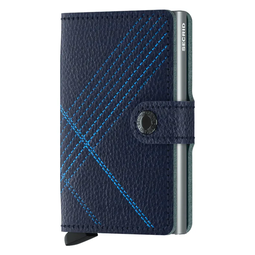 Портфейл SECRID - Mini Stitch Linea Navy, с RFID защита 8718215286776