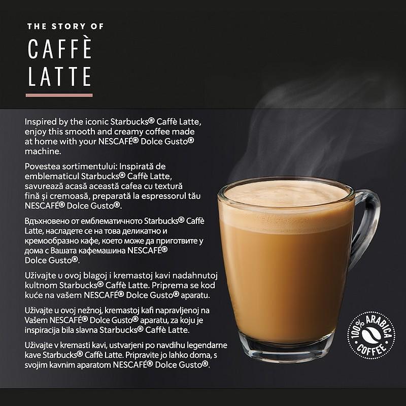 Кафе STARBUCKS CAFFELATTE CAPS - STARBUCKS, Кафе, кафе капсули и аксесоари | Търговска верига ЗОРА