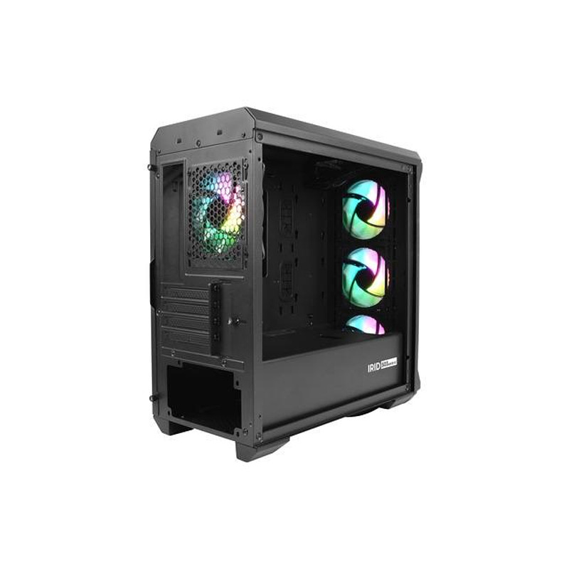 Genesis PC Case Irid 503 ARGB V2 MATX Mini Tower Window, Black