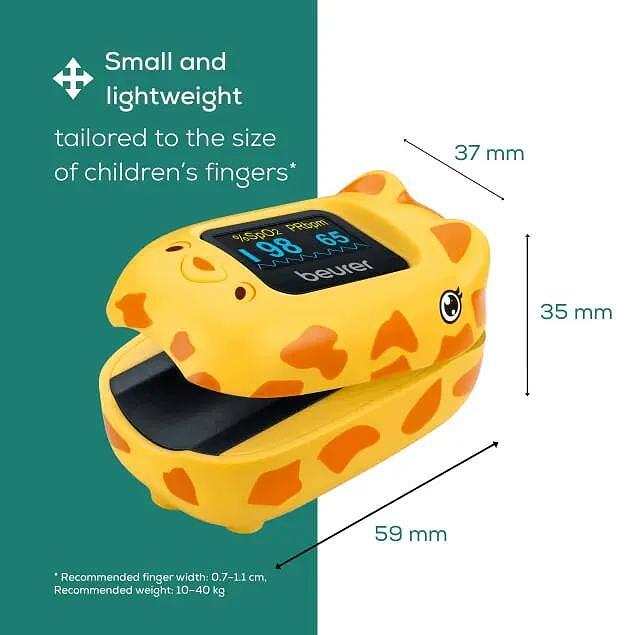 Beurer PO 13 KIDS Pulse Oximeter, Measurement of arterial oxygen ...
