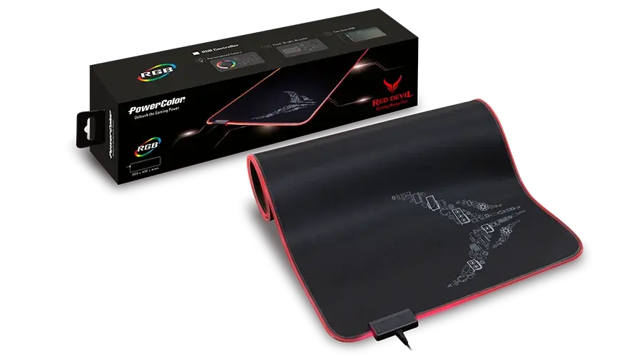 Подложка за мишка PowerColor Red Devil RGB - XL