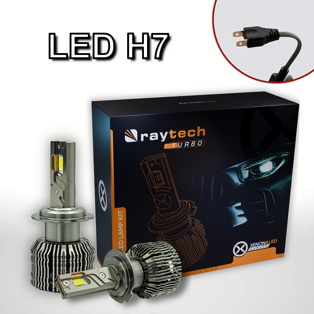 LED крушка H7 RayTech TURBO 65W 6000K CANBUS