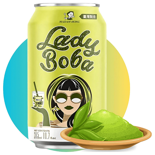 Бъбъл тий зелен чай LADY BOBA 315мл