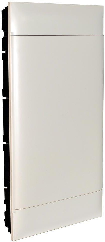 Табло за СКРИТ монтаж 4х12 мод. Practibox S с бяла плътна врата и Н и ...