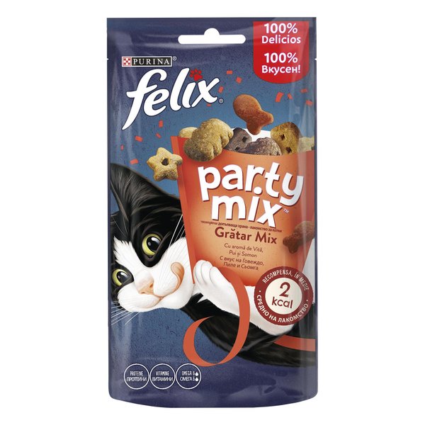 FELIX® PARTY MIX Mixed Grill - Награди за котки с говеждо месо, пилешко ...
