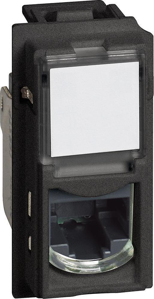 RJ45 Cat.5e UTP Connector Toolless IDC Socket 1 mod. Black color Living ...