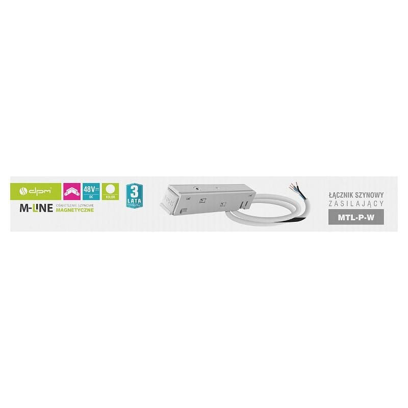 Power Connector for Magnetic Tracks with Cable, White, 1 m, DPM, MTL-PW ...