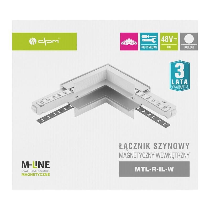 Connector for Recessed Magnetic Tracks, Built-in M-LINE, White, DPM ...