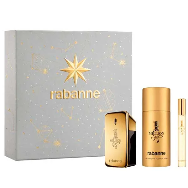 Paco Rabanne 1 Million EDT 100ml + Mini 10ml + Deodorant Spray 150ml за ...