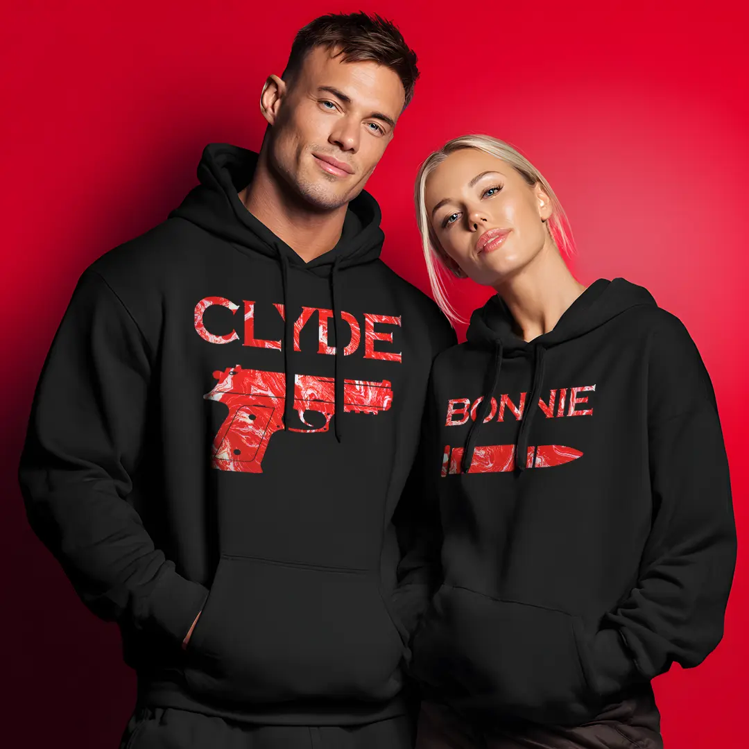 Hanorace pentru cupluri Bonnie and Clyde