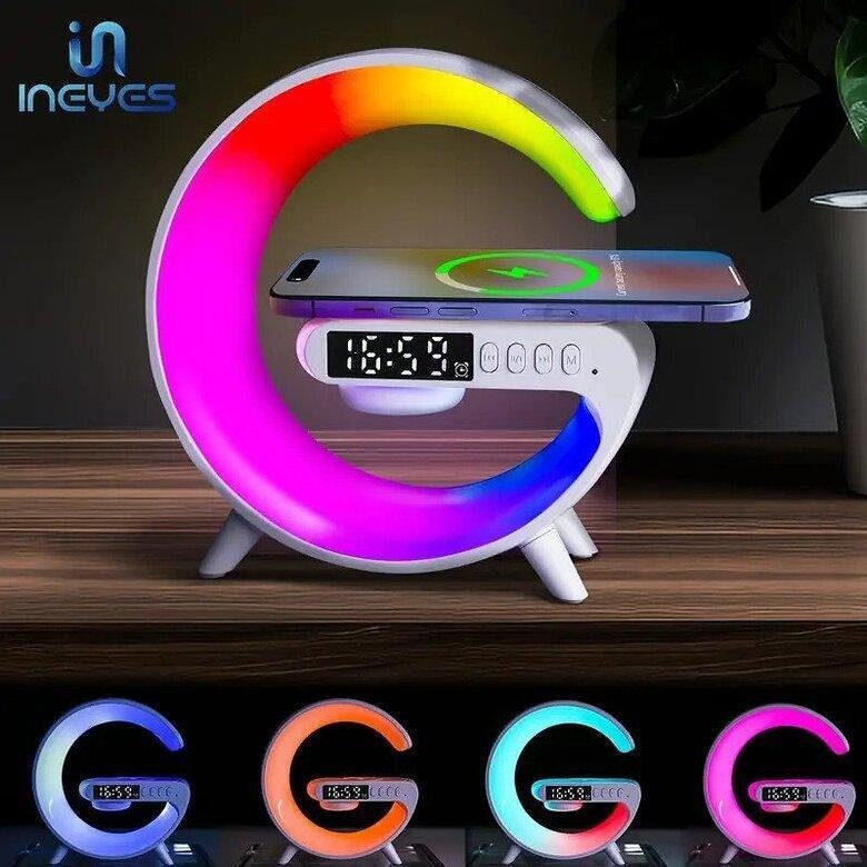 Smart LED Лампа G63 - 15W часовник и бързо безжичн...