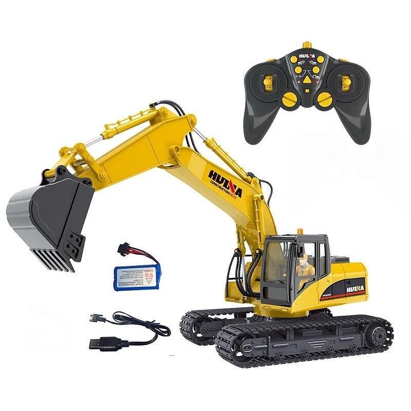 RC Багер HuiNa Construction – Реалистична строителна машина за малки и ...