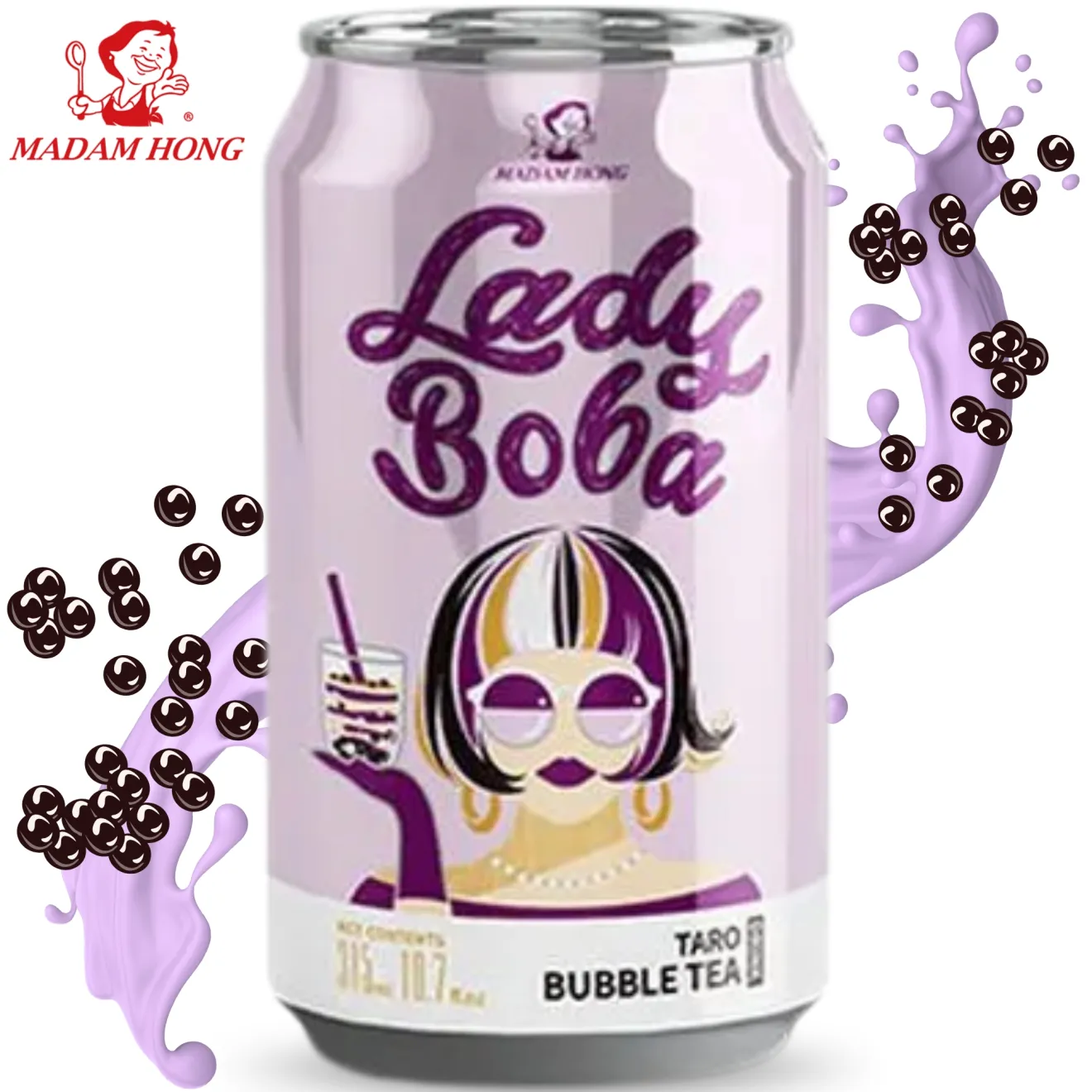 Lady Boba Bubble Tea Мляко + Тапиока Таро - 320 мл.