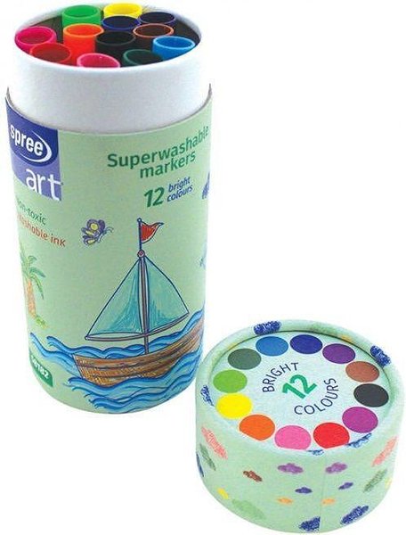 Маркери Spree Art - Superwashable, 12 цвята