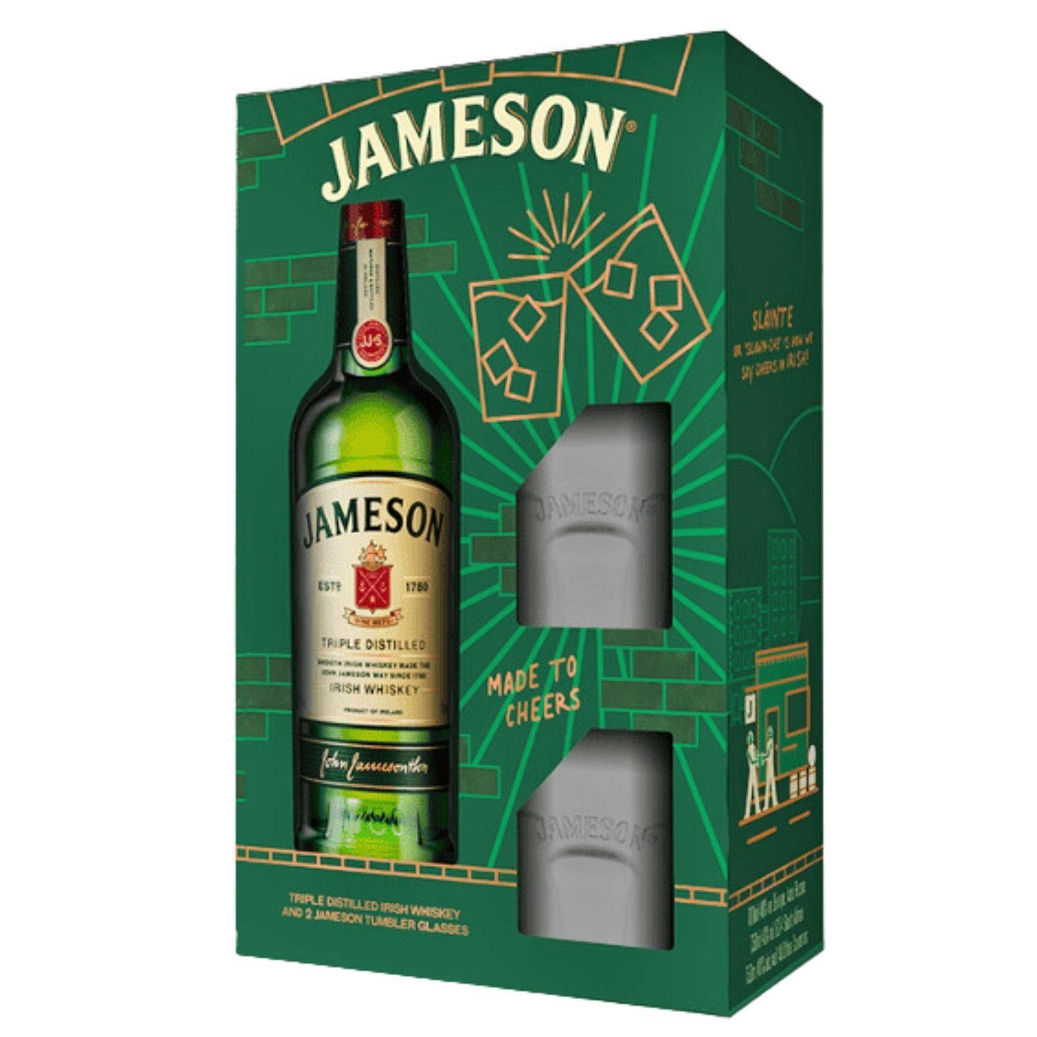 JAMESON Irish Whiskey with 2 glasses | DRINKME.BG