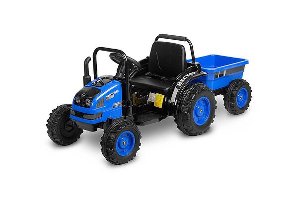 Акумулаторен трактор Hector Green – син с ремарке 12V