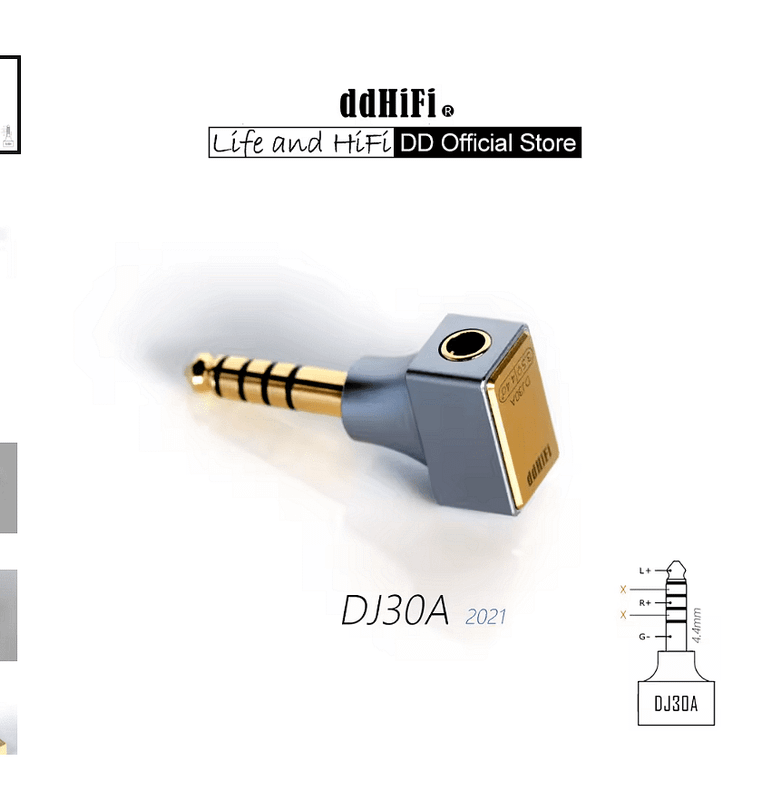 ddHiFi New DJ30A (2021) 3.5 Female to 4.4mm Male Adapter