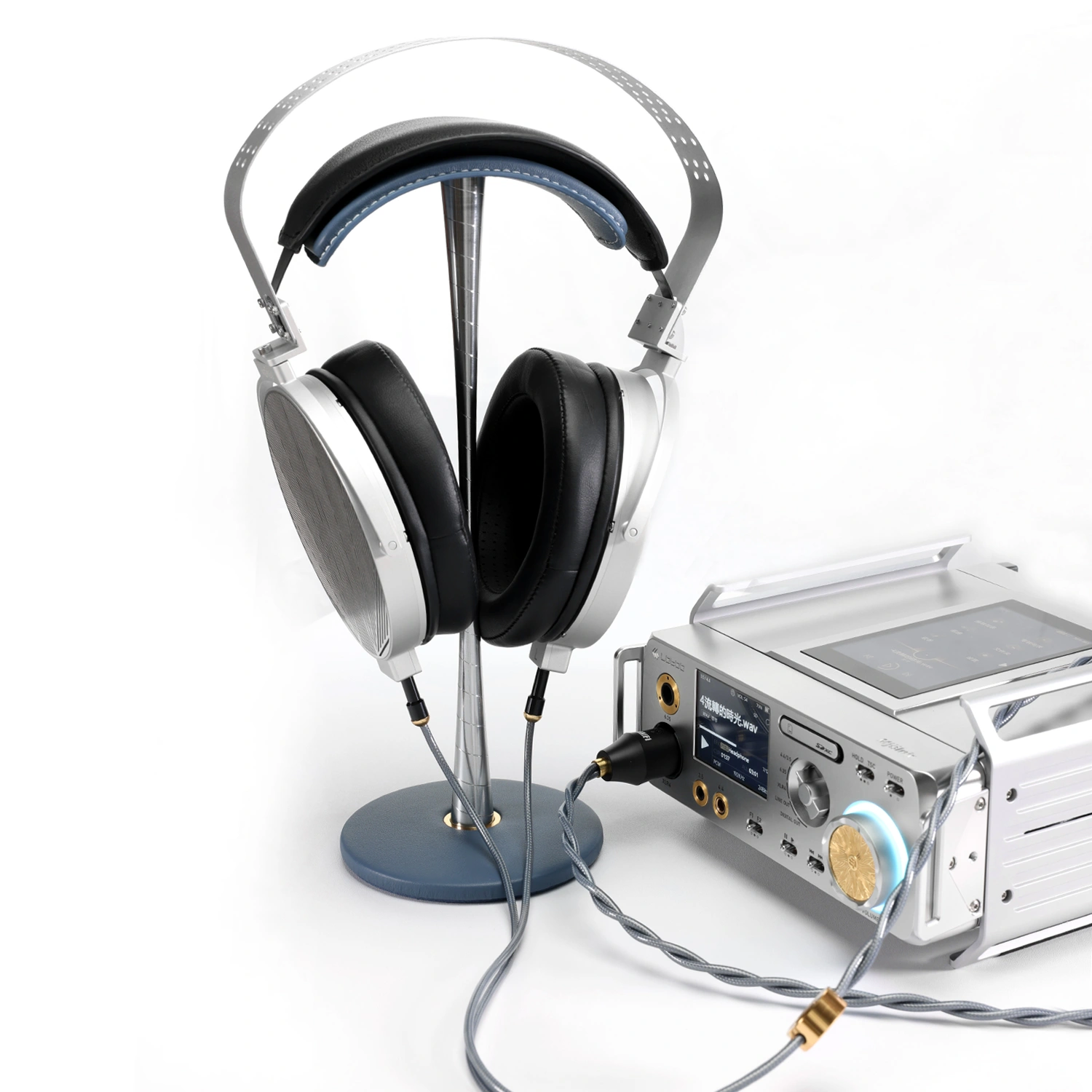 ddHiFi HS270-Blue Headphone Stand with Leather Arc