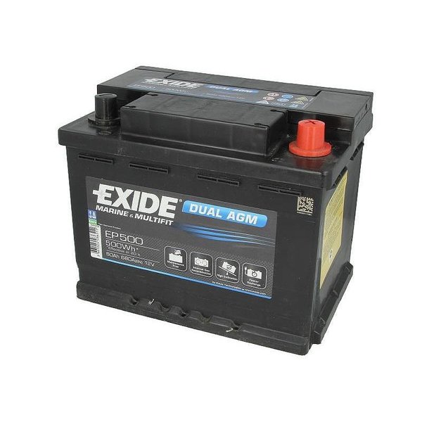 Акумулатор Exide DUAL AGM 12V 60Ah 680A R+