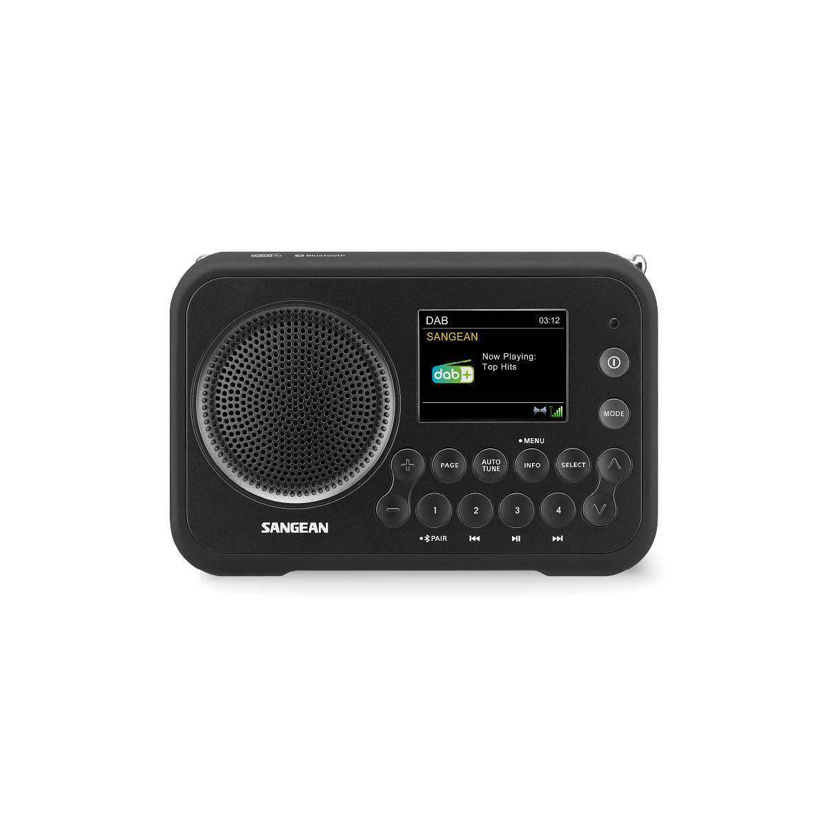 Sangean DPR-76BT DAB+ / Bluetooth Portable Radio Metal Grey