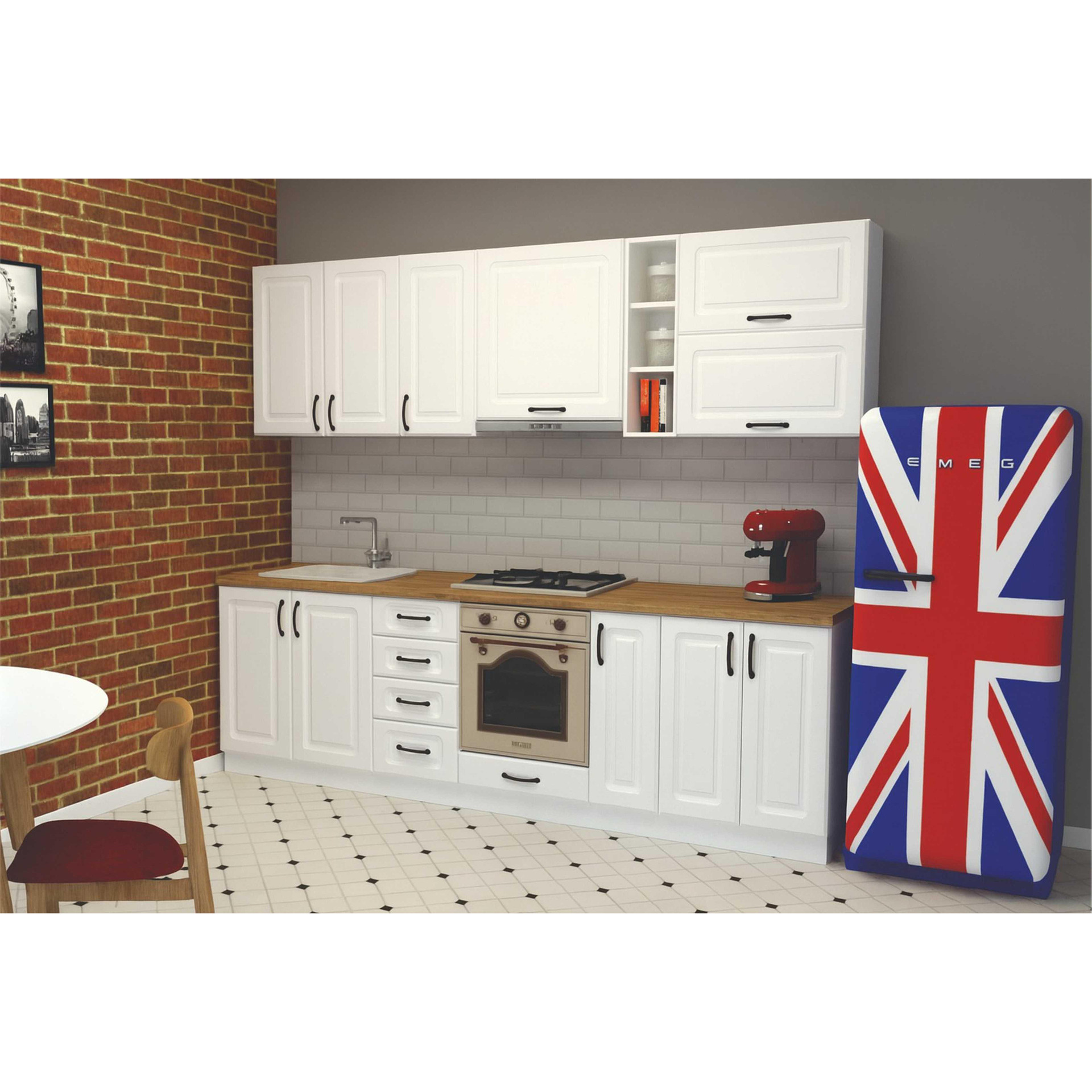 Горен кухненски шкаф ъглов Квадрис BK-60-60