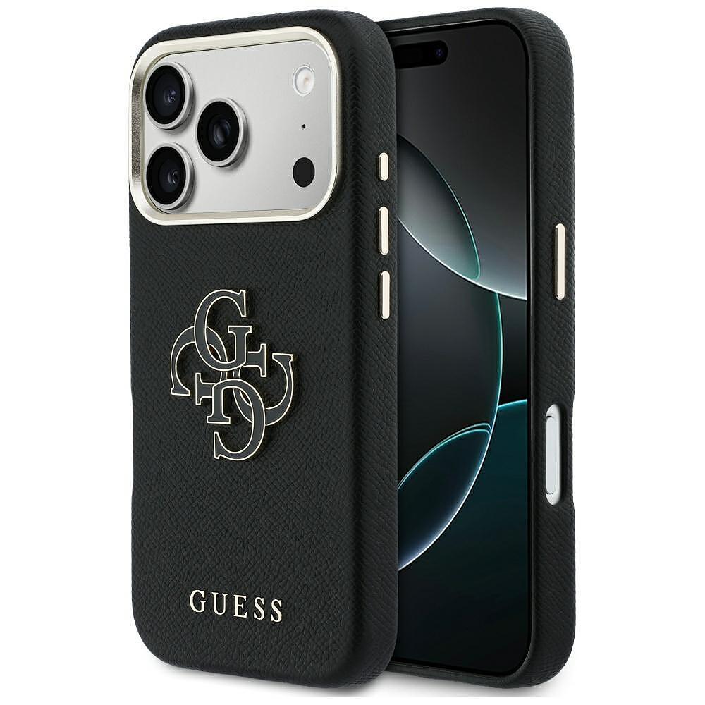 Case Guess FW Resin Logo for iPhone 17 Pro black