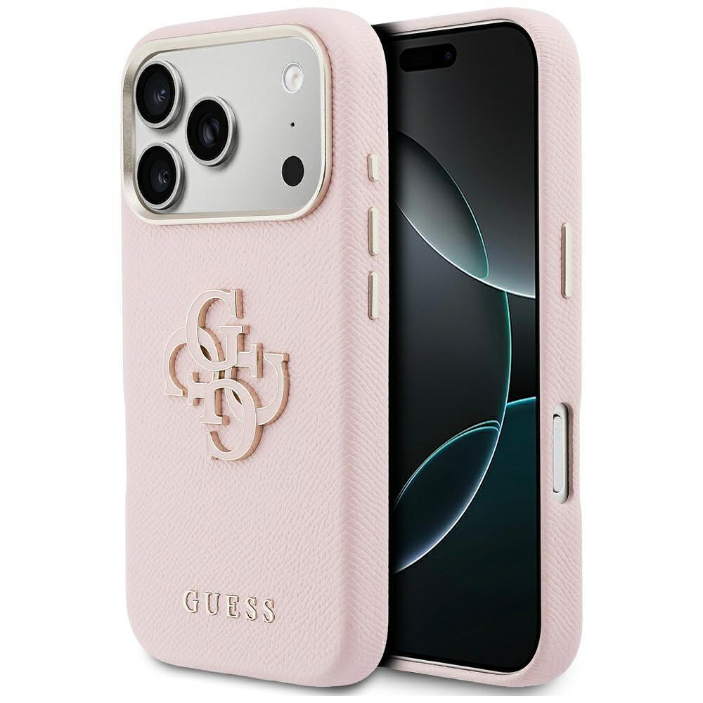Case Guess FW Resin Logo for iPhone 17 Pro Max pink