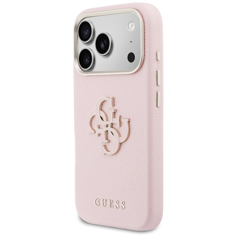 Case Guess FW Resin Logo for iPhone 17 Pro Max pink