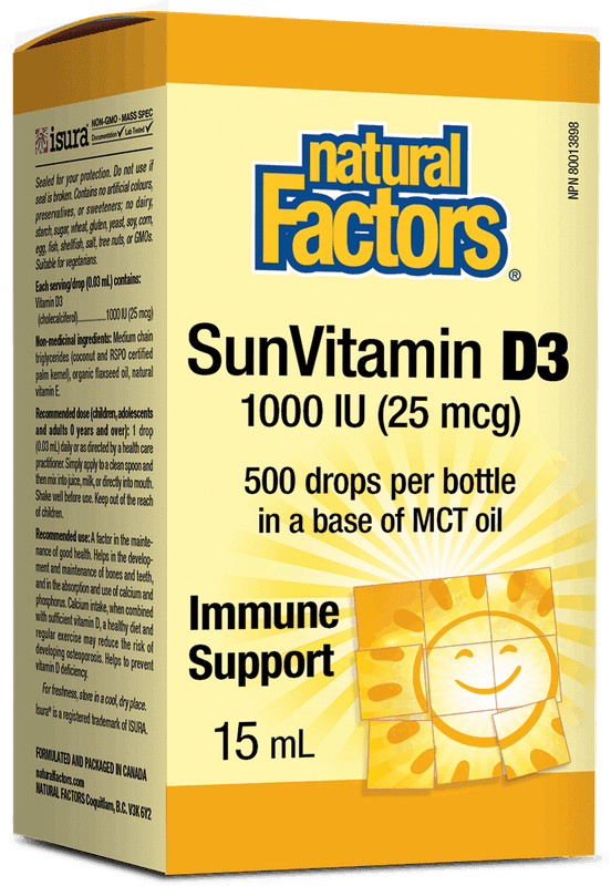 SUN VITAMIN D3 1000 IU/ Витамин Д3 капки, 15 ml /500 дози/