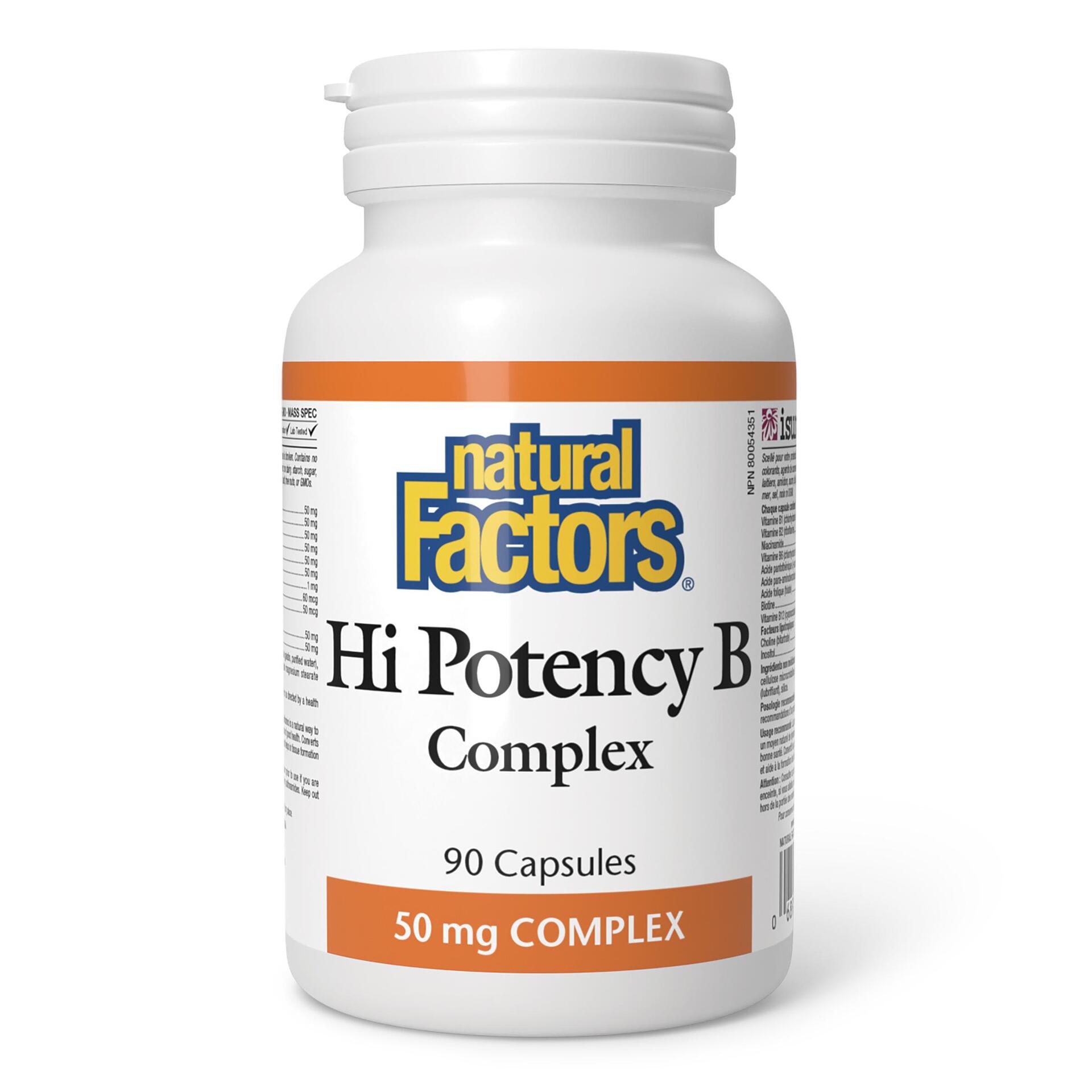 Natural Factors, Hi Potency В Complex/ Hi Potency В Комплекс 50 mg x 90 ...