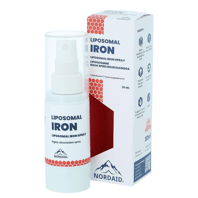 Липозомно Желязо, спрей за уста, 30 ml, 200 впръсквания, Nordaid