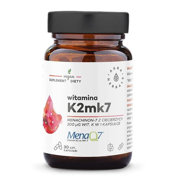 Кости и стави Витамин K2 (MK-7) 200 µg 30 капсули Aura Herbals