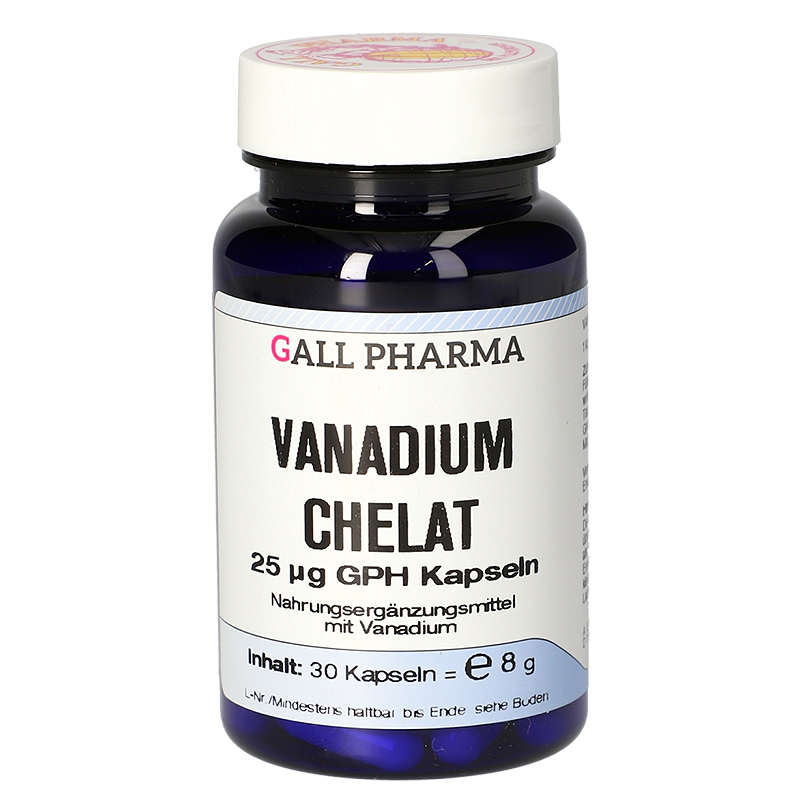 Gall Pharma, Vanadium Chelate/ Ванадий (хелат) 25 µg x 30 капсули