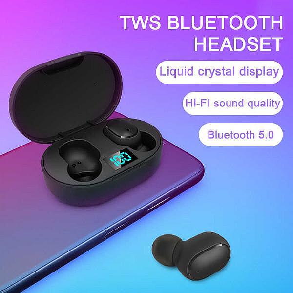 A6S TWS безжични слушалки MiPods, Bluetooth 5.0, BLACK, Mini Charging ...