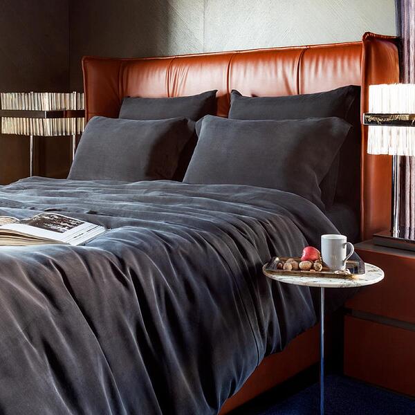 СПАЛЕН КОМПЛЕКТ ISSIMO HOME JADE BLACK VEGAN SILK ДВОЕН